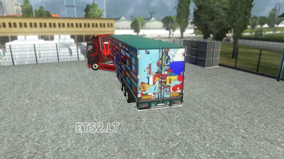 Europe Flag Trailer | ETS2 mods