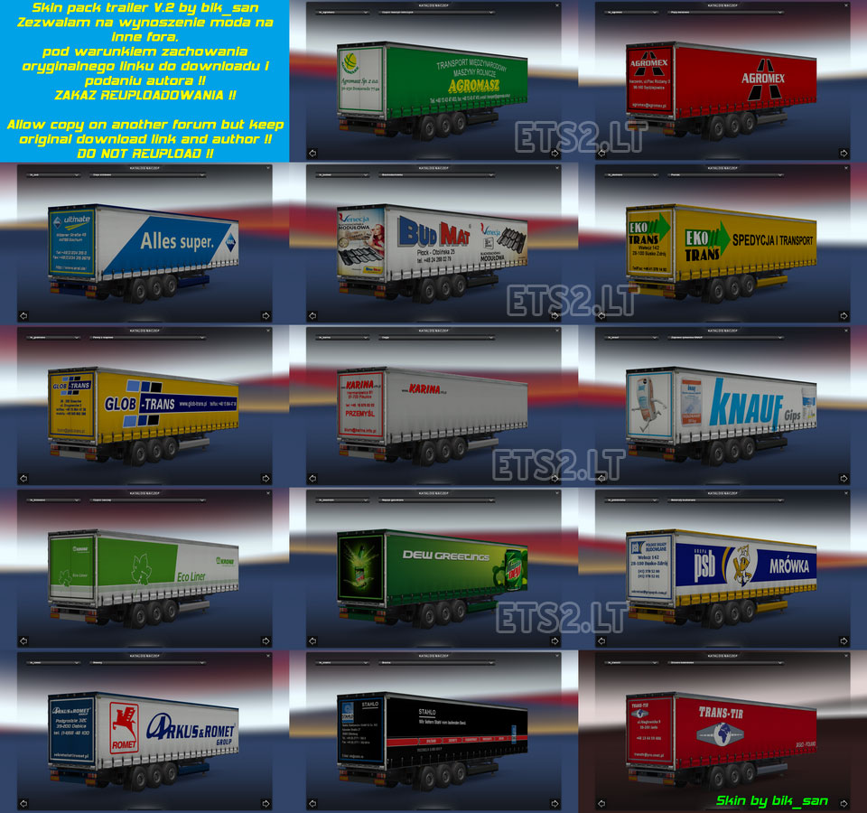 Trailers-Skin-Pack-v-2.0 | ETS2 mods