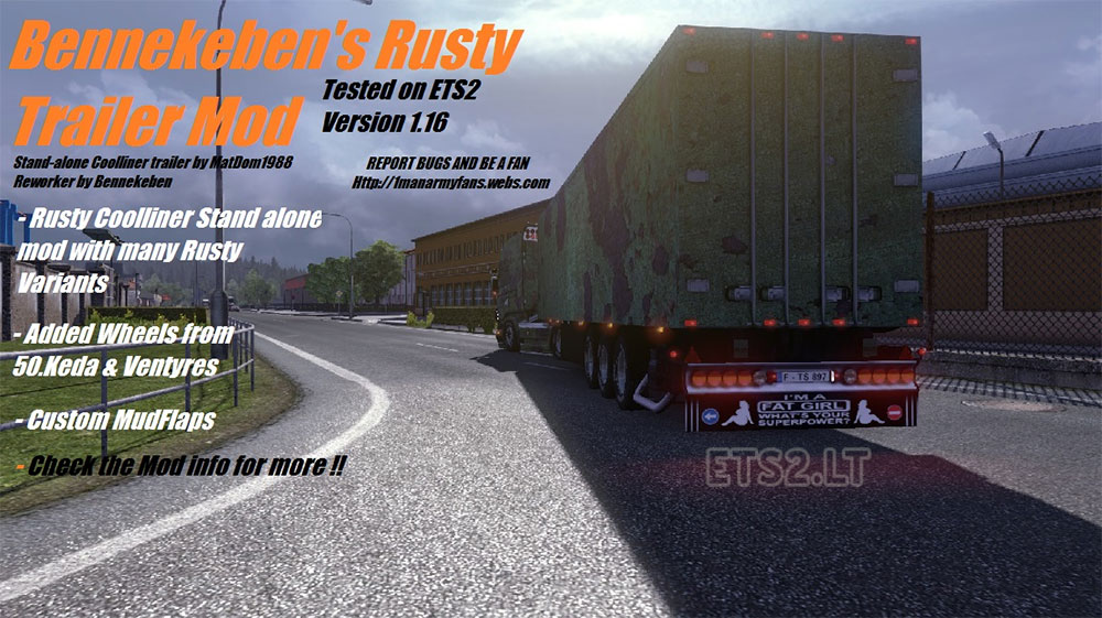Bennekeben’s Rusty Trailer mod | ETS 2 mods