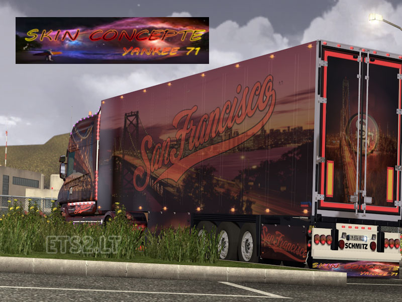 Scania T and trailer san francisco | ETS 2 mods