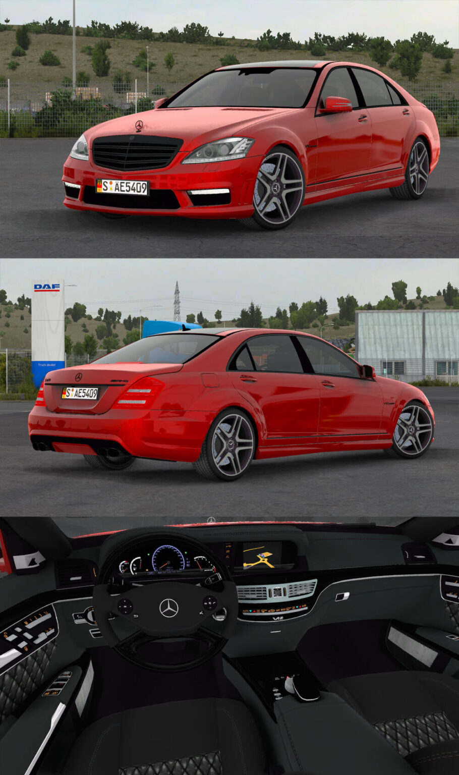 Mercedes-Benz W221 2012 S65 AMG V3.2 1.45 | ETS 2 mods