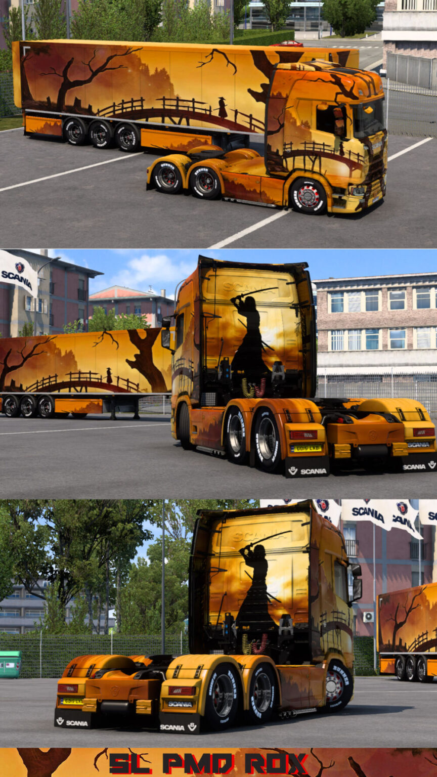 Scania Samurai Painting Art Skin | ETS 2 mods