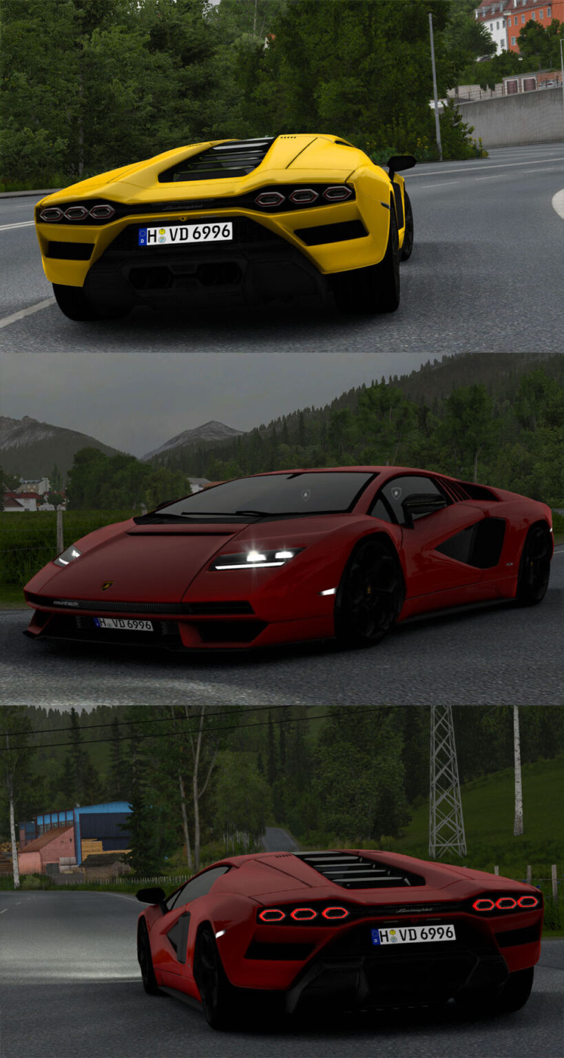 Lamborghini Countach LPI 800-4 2022 V1.0 1.47 | ETS 2 mods
