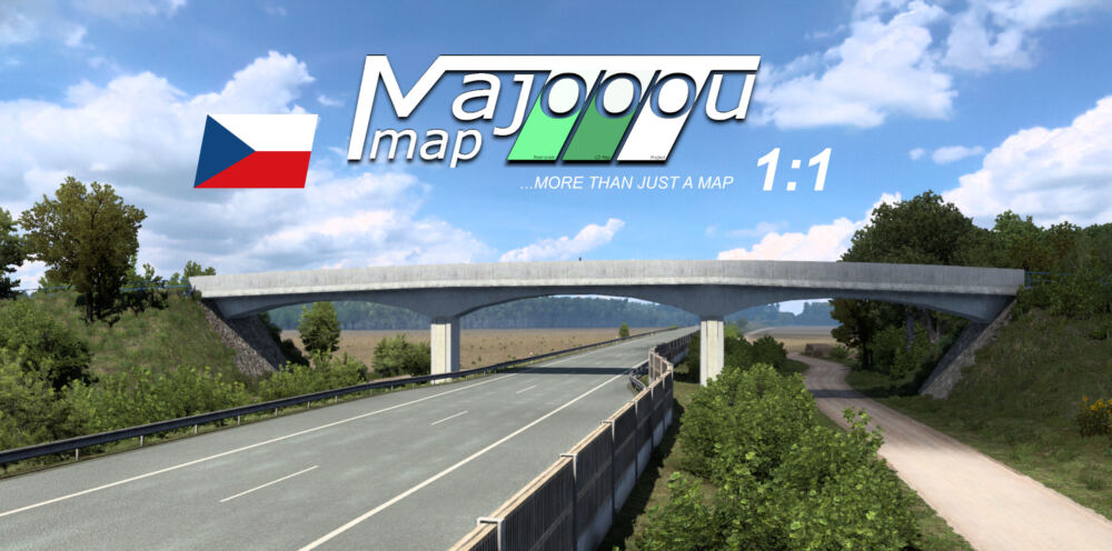MajooouMap – Real-scale map of Czechia | ETS 2 mods