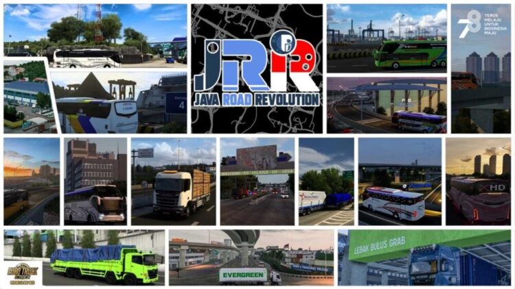 RR (Java Road Revolution) – Indonesia Map v0.70b | ETS 2 mods