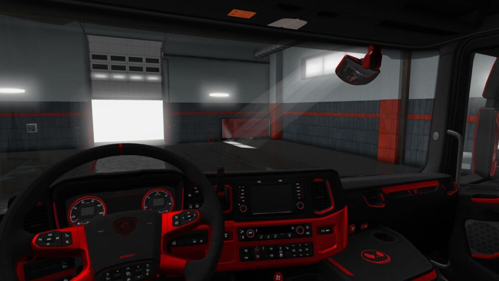 Scania S&R CMI Black – Red Devil Interior 1.48 | ETS 2 mods