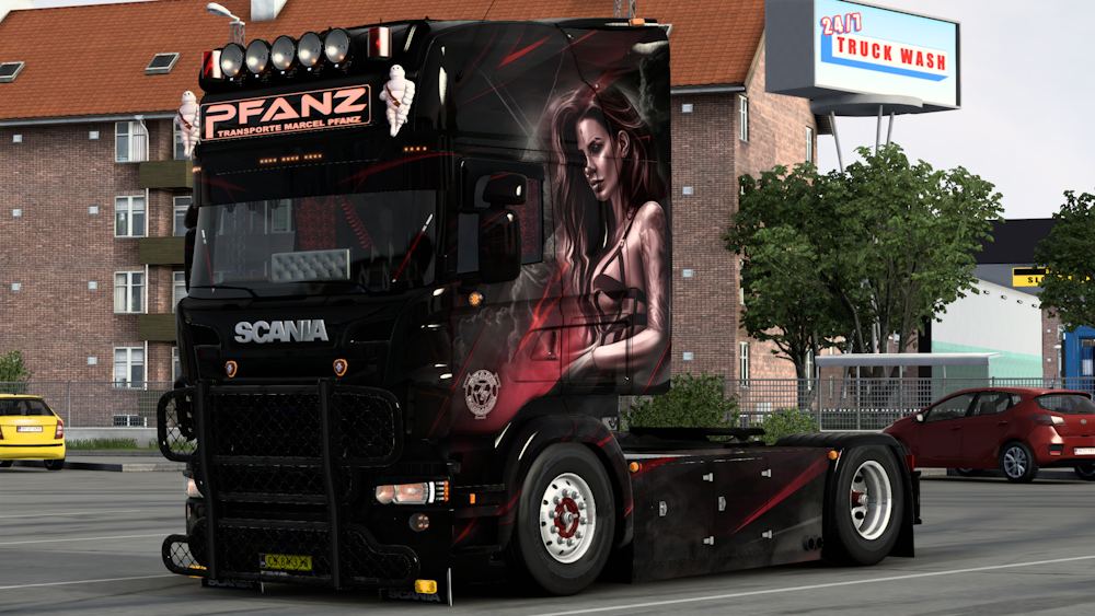 Ex Pfanz Transporte Skin (Red Girl) | ETS 2 mods