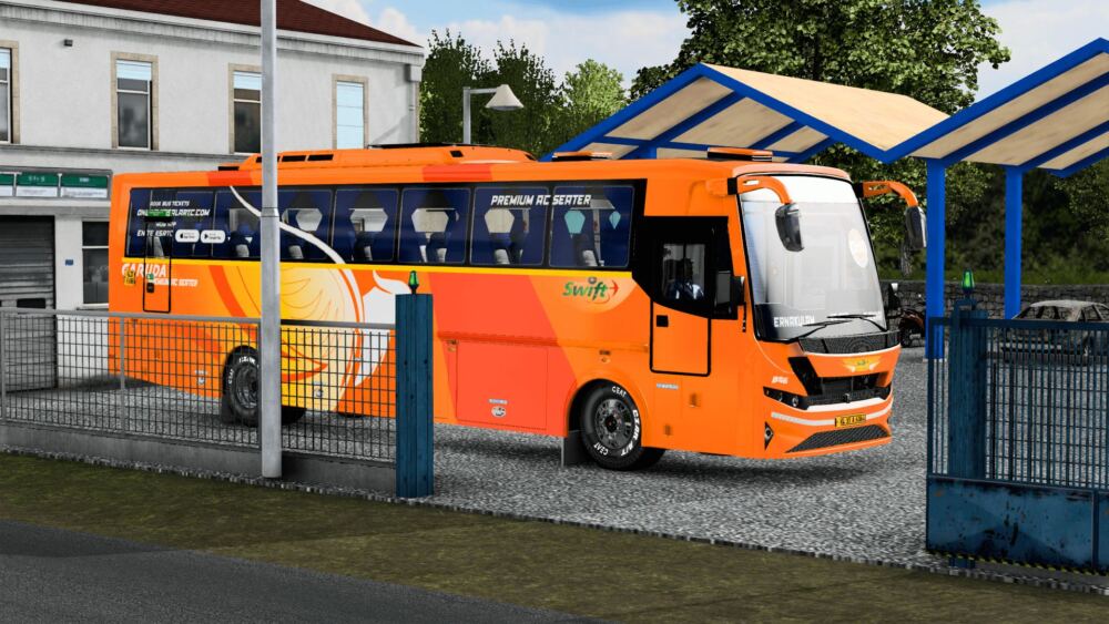 Indian KSRTC Swift Bus AC Seater Bus Mod By BIJU MON for V1.37 to V1.50 | ETS2 mods