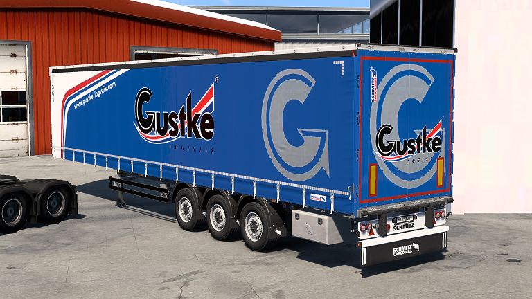 SCS Schmitz Trailer Gustke Logistik Skin | ETS2 mods