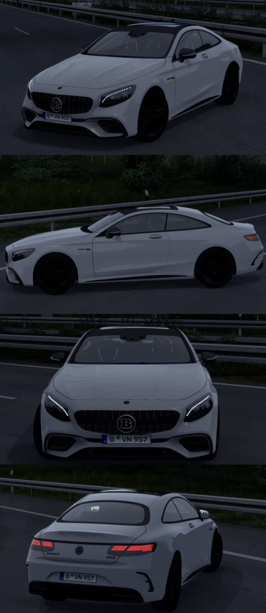 2019 Mercedes AMG S63 Coupe Brabus 800 1.0 1.51x | ETS 2 mods