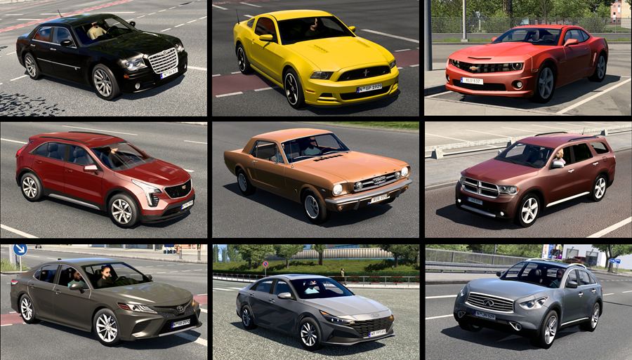 ATS Jazzycat’s AI cars to ETS2 pack | ETS2 mods