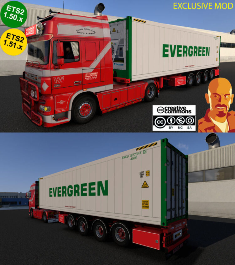 DAF XF95 WEEDA + D-TEC TRAILERS ETS2 1.50-1.51.x (EXCLUSIVE MOD) | ETS ...