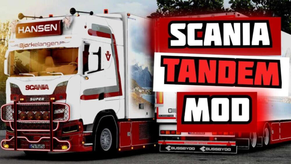 SCANIA S580 HANSEN + BUSSBYGG BDF TRAILER 1.51.x | ETS 2 mods