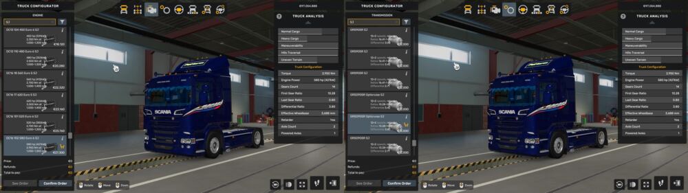 [Add-On] SlavJerry Scania L6 & V8 Open Pipe FKM Garage | ETS2 mods