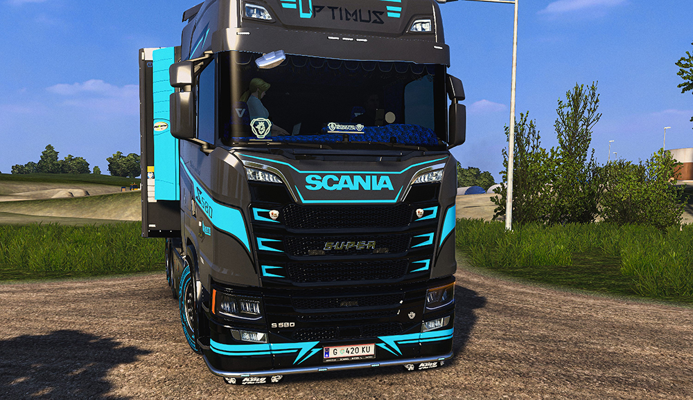 Scania S grey and black skin | ETS 2 mods