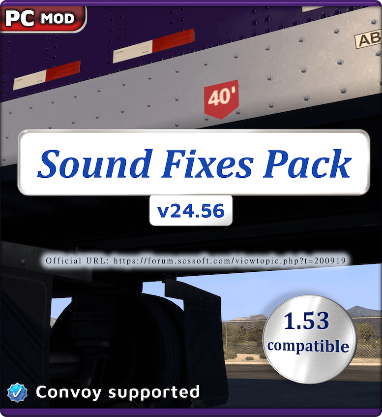 Sound Fixes Pack v24.56 for 1.53 open beta only | ETS2 mods
