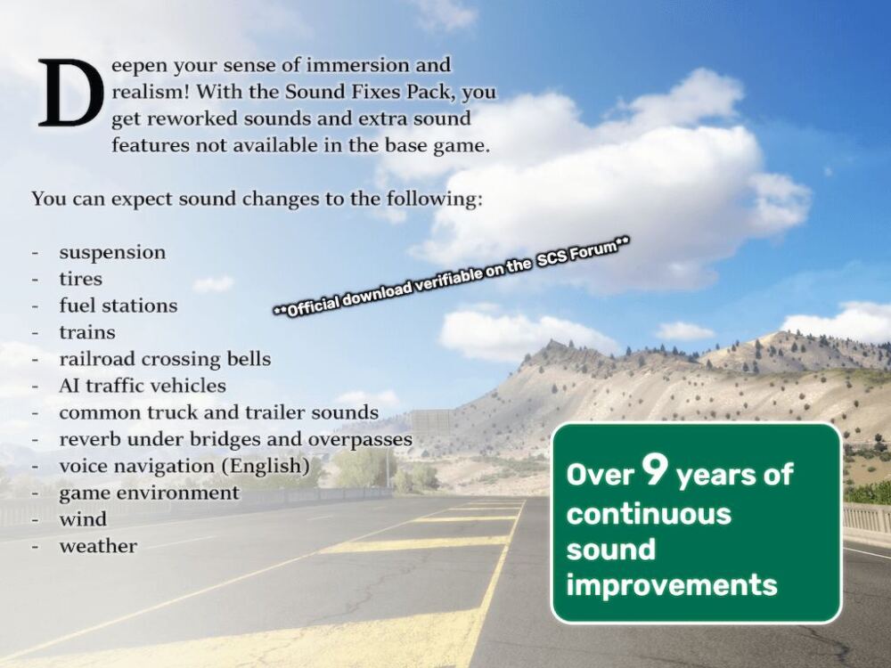 Sound Fixes Pack v24.57.1 for 1.53 open beta only | ETS2 mods