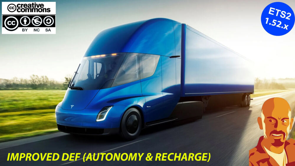 TESLA SEMI TRUCK 2019 IMPROVED DEF (AUTONOMY & RECHARGE) | ETS2 mods