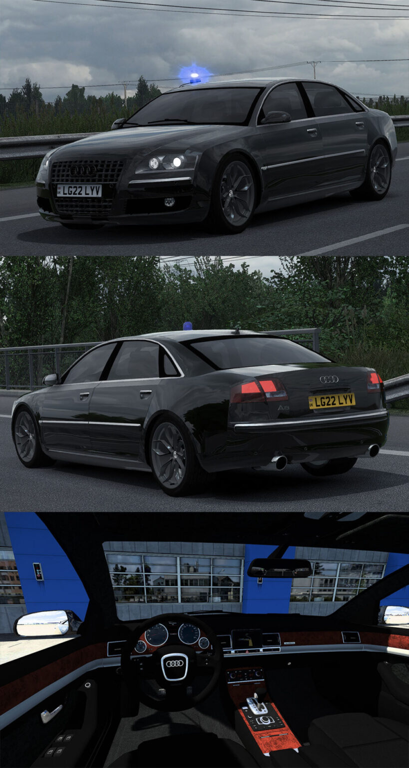 Audi A8 D3 V4.8 1.53 | ETS 2 mods
