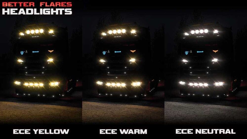 Realistic Headlights | ETS2 mods