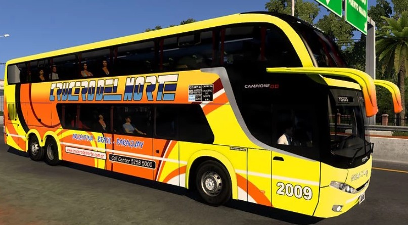 Comil Campione DD Mercedes Benz v1.53 | ETS2 mods