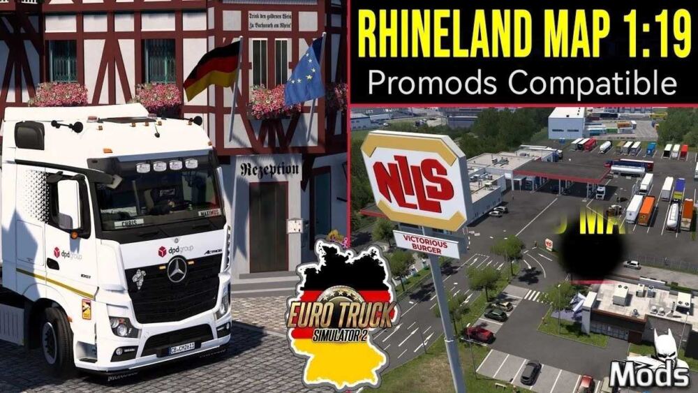 Rhineland Map for Promods v1.0.2 | ETS 2 mods