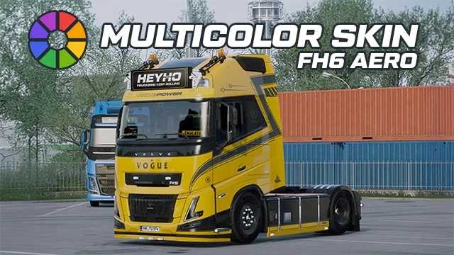 TM Volvo FH6 Aero (SCS) Multicolor Skin v1.0 | ETS 2 mods