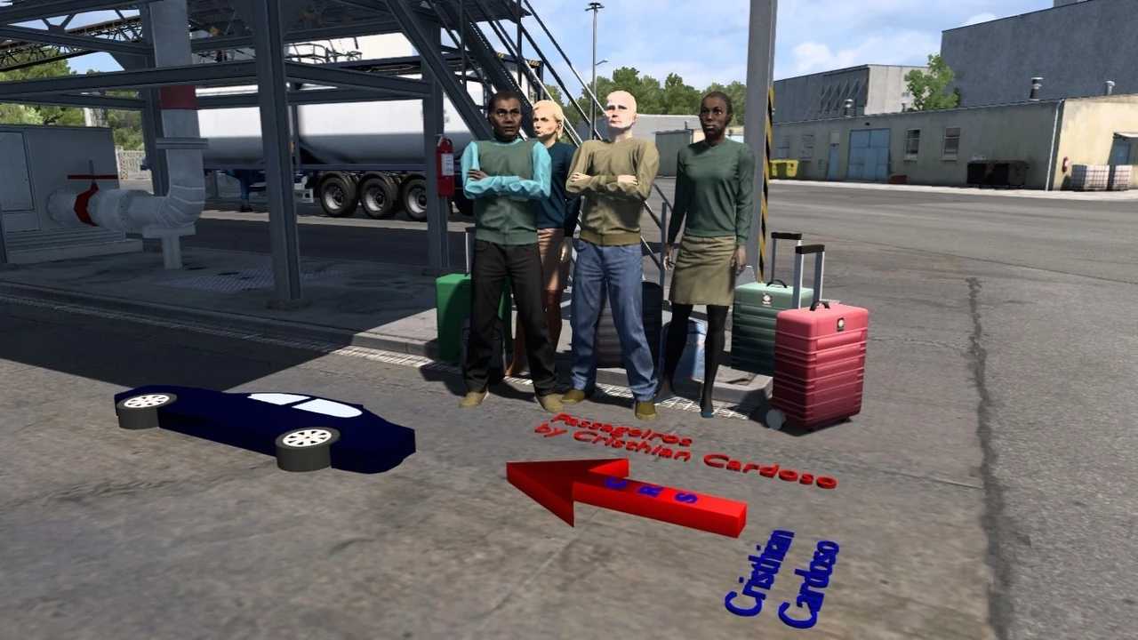 Passenger Mod for Cars V1.53 | ETS 2 mods