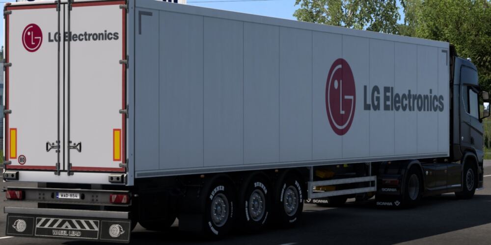 LG trailer mod ETS2 (SCS box trailer) | ETS 2 mods