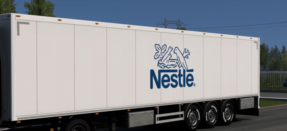 Nestle trailer mod ETS2 (SCS DryVan box trailer) | ETS 2 mods