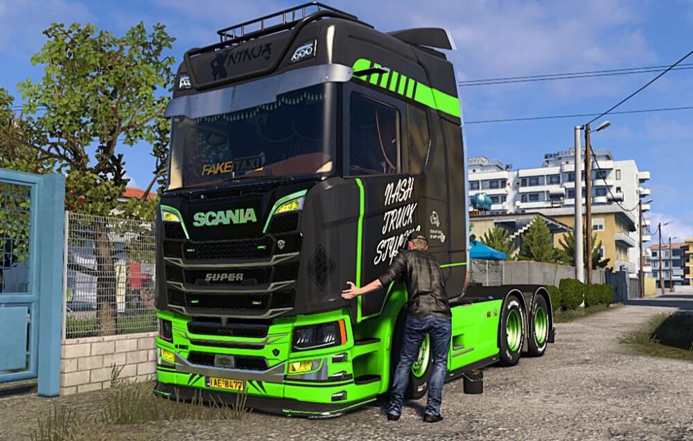 Scania S 4K Lime skin | ETS 2 mods