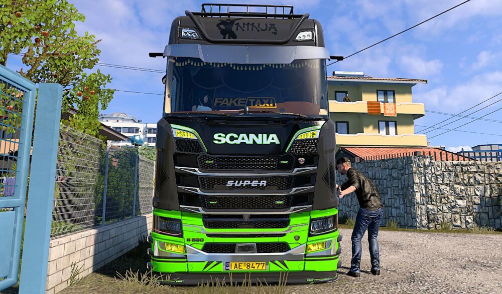Scania S 4K Lime skin | ETS 2 mods