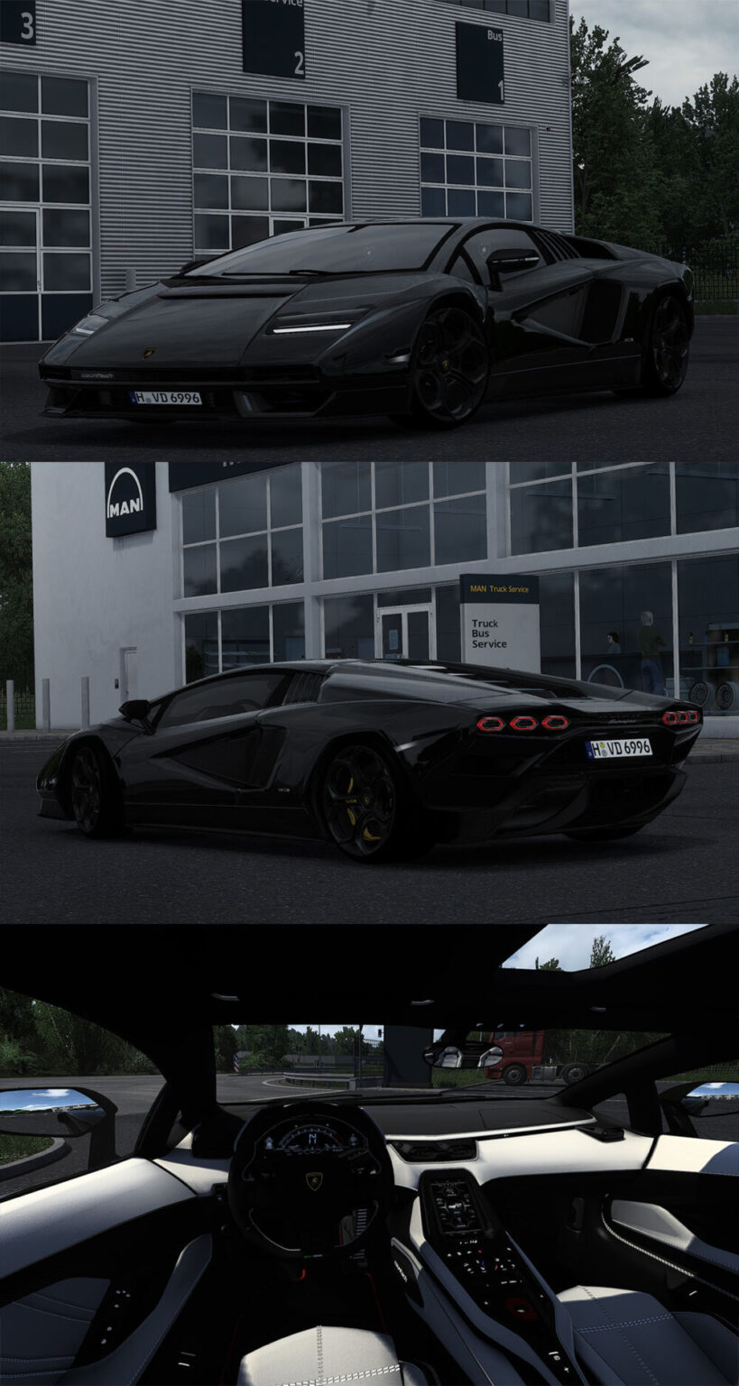 Lamborghini Countach LPI 800-4 2022 V1.7 1.54 | ETS 2 mods