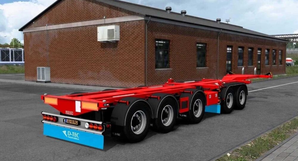 D-Tec CT-60-05D 5 Axles Container Trailer v8.0 | ETS 2 mods