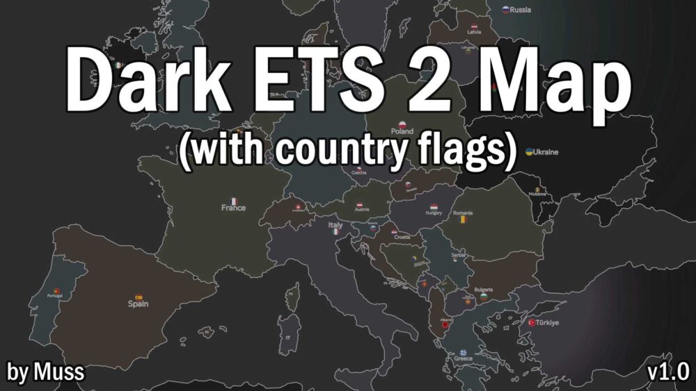 Dark Background Map v1.0 | ETS 2 mods
