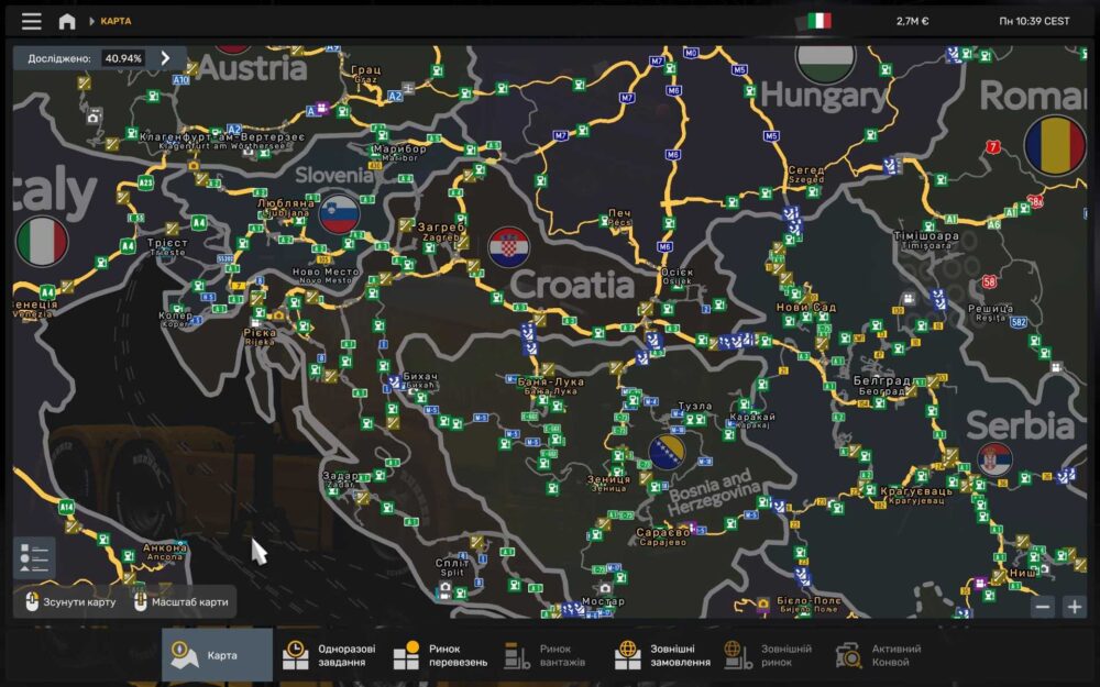 Dark Background Map v1.0 | ETS 2 mods