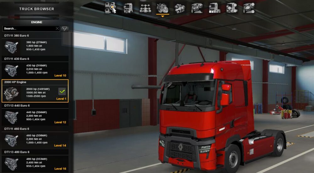 2000hp | ETS2 mods