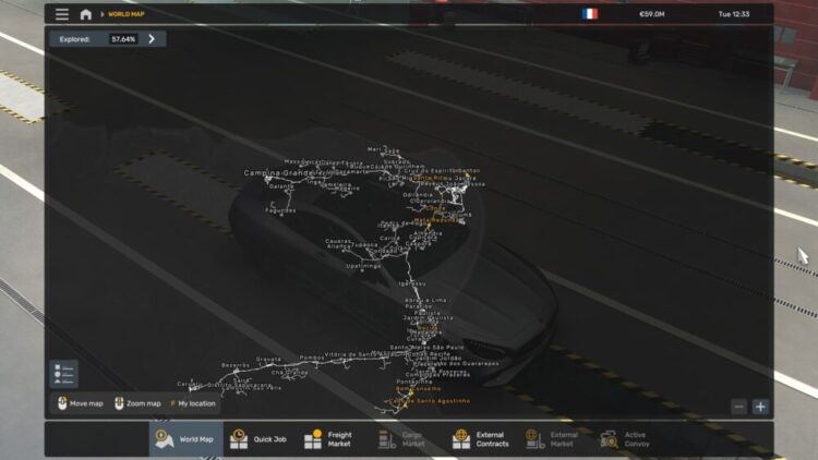 ETS2 World Map Background 1.0 | ETS 2 mods