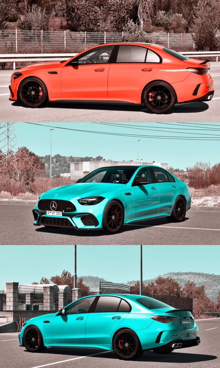 2024 Mercedes-Benz C-Class AMG C 43 1.1 1.55x | ETS 2 mods