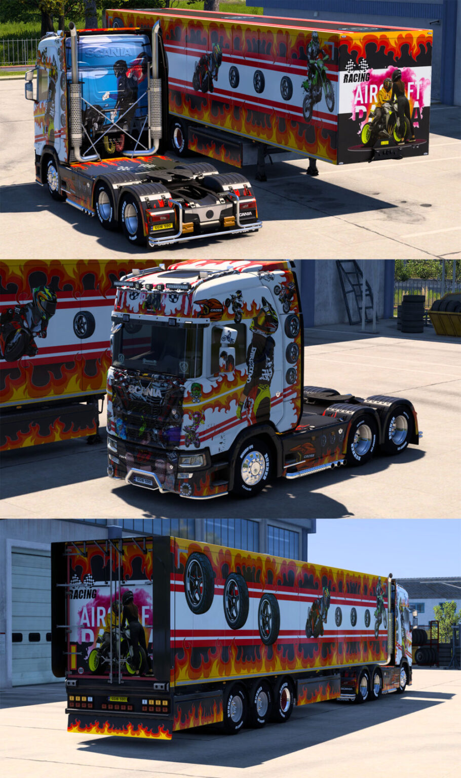 Scania Bike Riders Skin 1.55 Game Version Update | ETS 2 mods