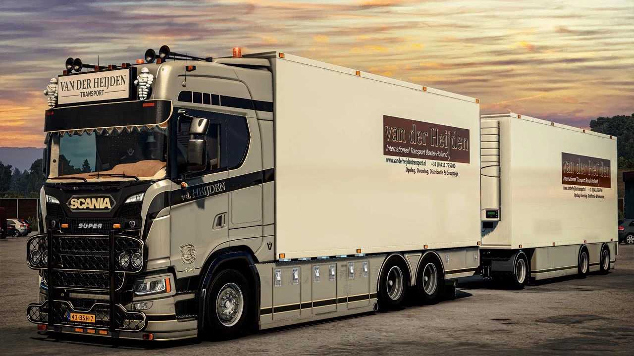 Scania NG S580 V8 Thermo Line Tandem + Trailer v3.0 (1.55) | ETS 2 mods