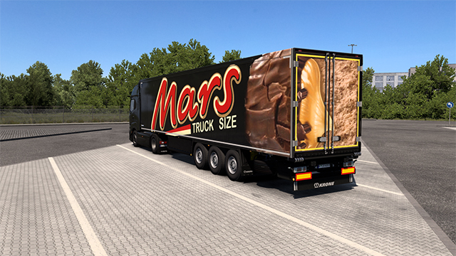 skin Mars chocolate for trailer Krone cool liner | ETS 2 mods