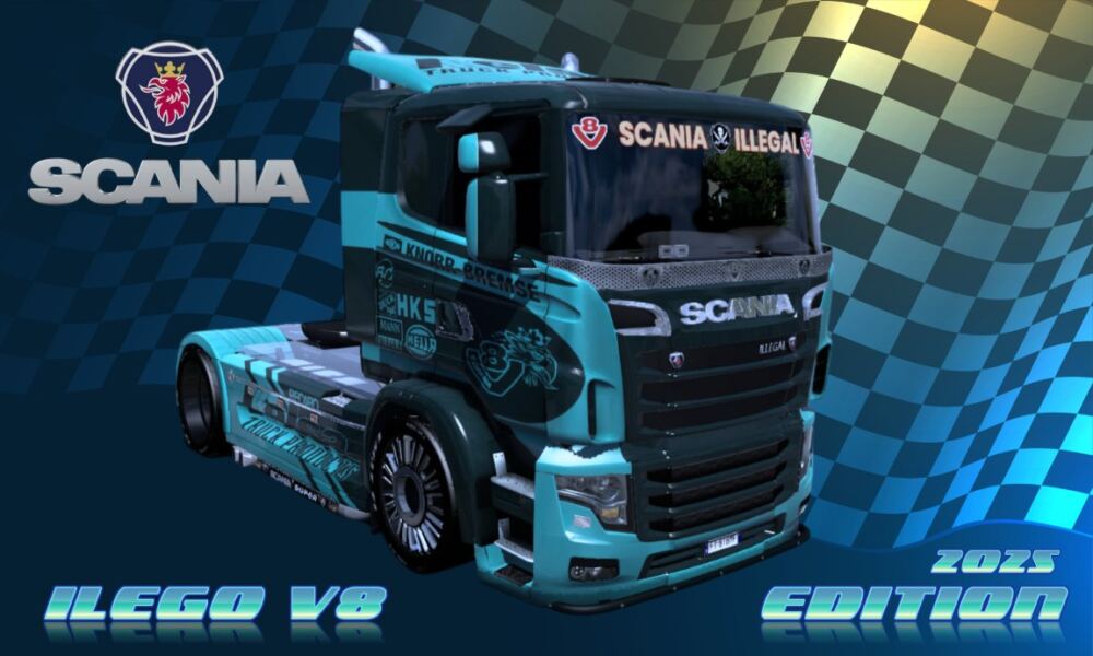 Scania ilego V8 – 2025 Edition v10.6 – ETS2 | ETS 2 mods