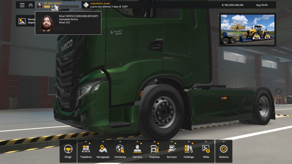 XP AND MONEY ETS2 BY RODONITCHO MODS 1.0 1.50 1.56 05 09 2025 | ETS 2 mods