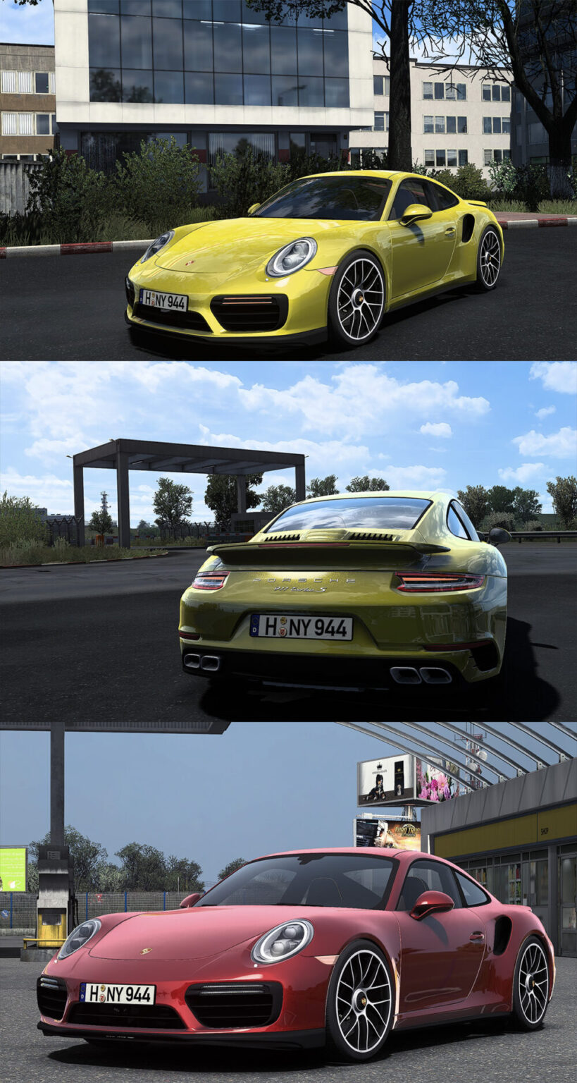 Porsche 991.2 911 Turbo S 2016 V2.3 1.56 | ETS 2 mods