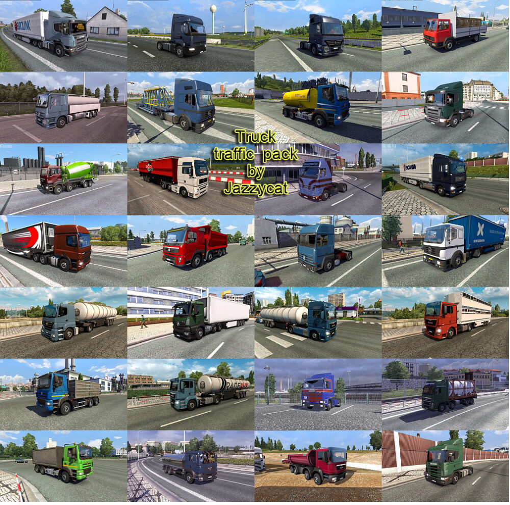 Truck Traffic Pack by Jazzycat v9.1.16 | ETS 2 mods