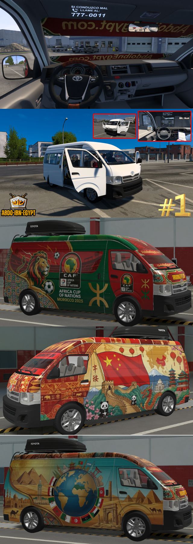 Toyota Hiace – Left Hand Drive | By Abdo Ibn Egypt | ETS 2 mods