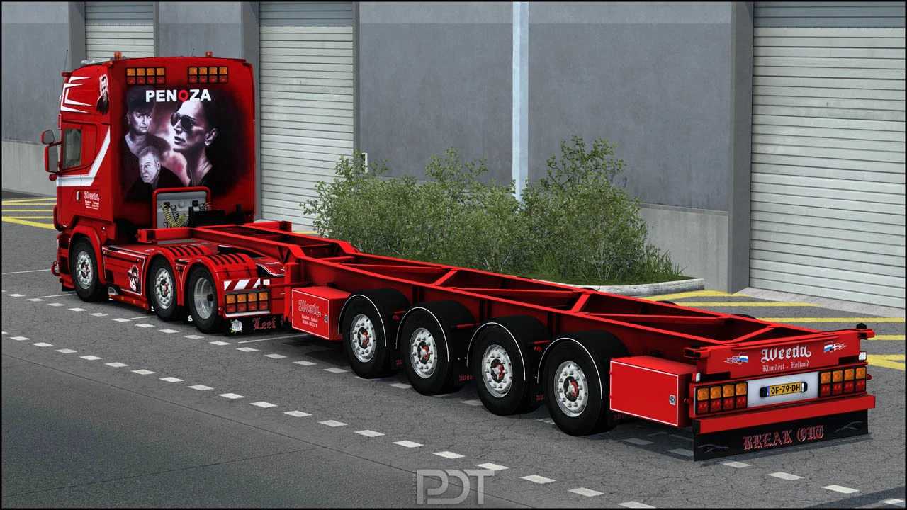Scania R450 Weeda Penoza + Trailer v11 [1.57] | ETS 2 mods