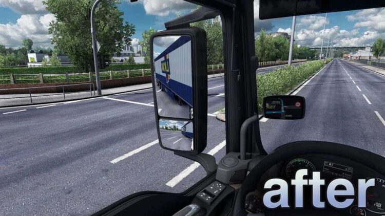True Mirror FOV v1.58 | ETS 2 mods